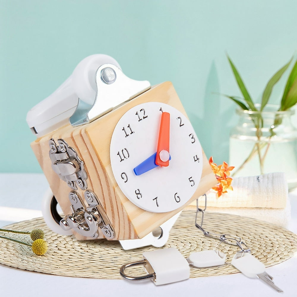 FNNMNNR Busy Board Activity Cube Busy Activity Cube Wooden Montessori ...