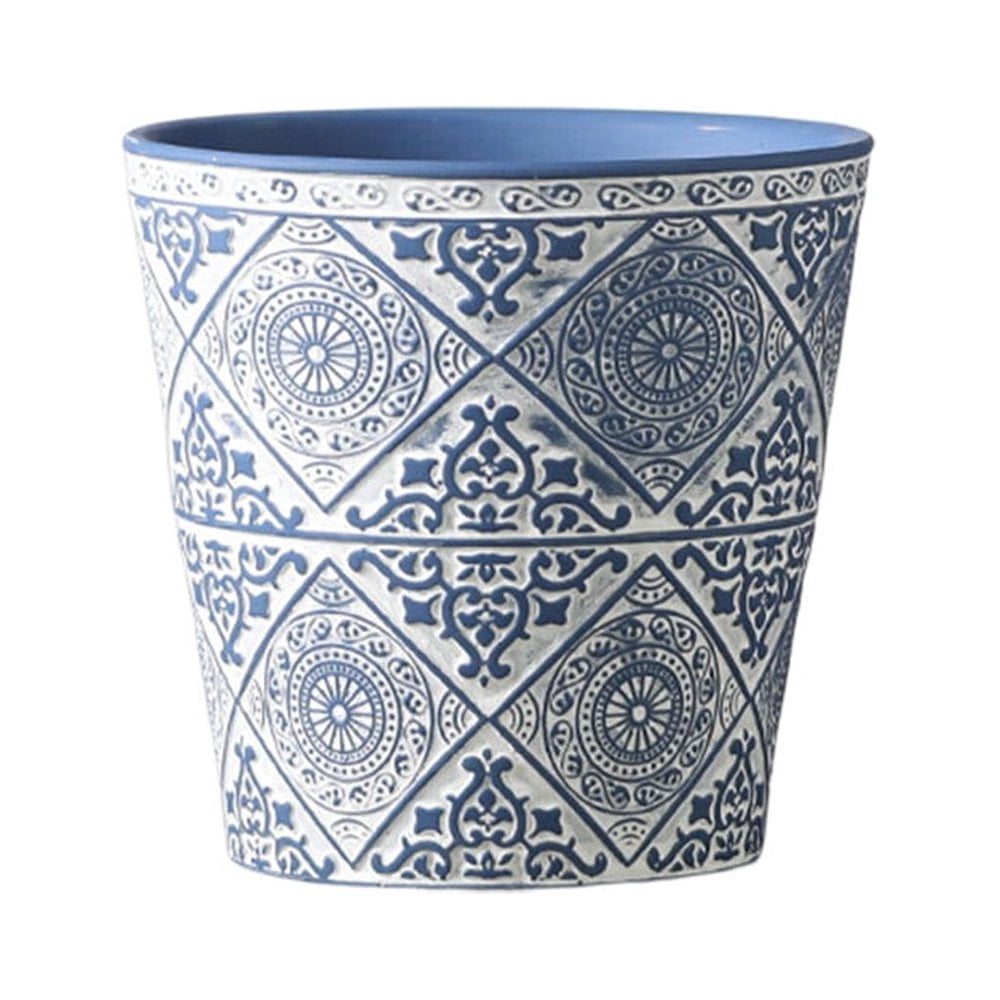 FNNMNNR Ceramic Flower Pot Planter Flowerpot with Drainage Holes Glazed ...