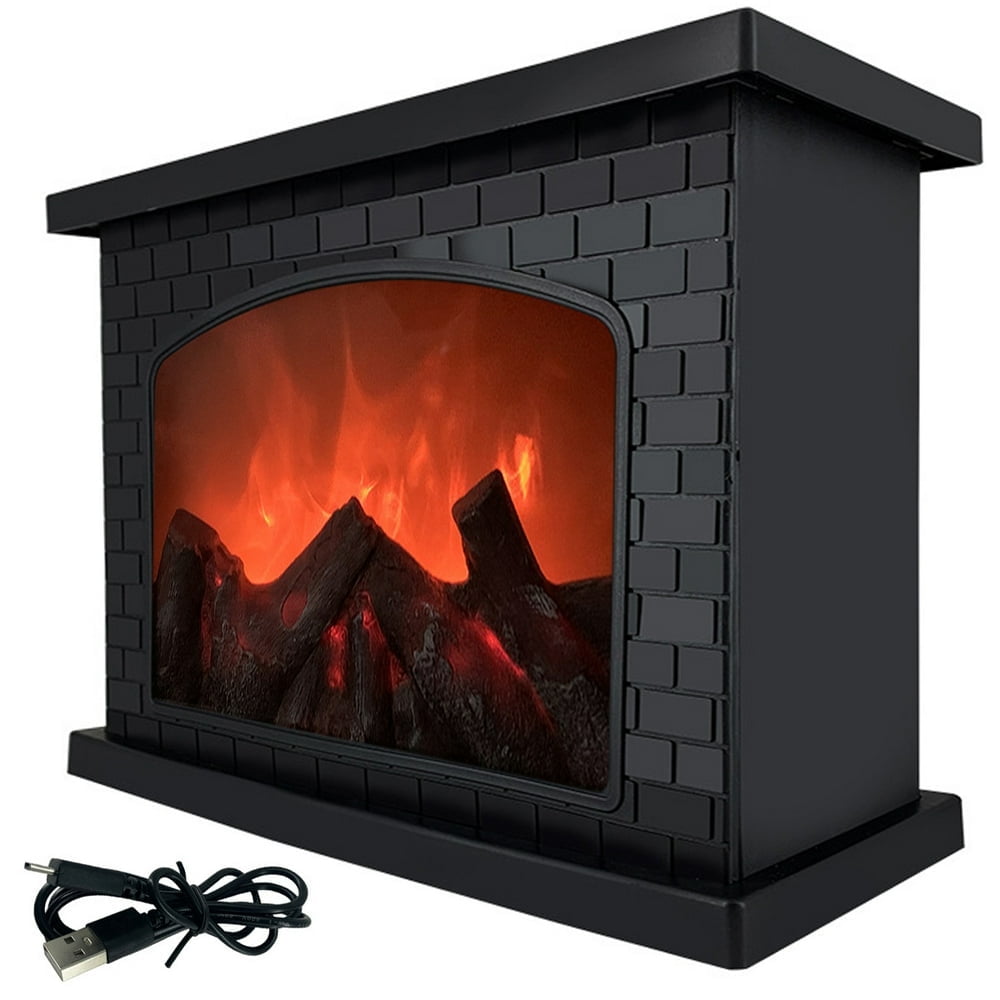 FNNMNNR Fireplace Lantern Touch Switch LED Fireplace Lantern Simulation ...