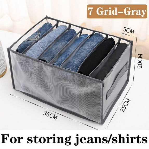 FNNMNNR Jeans storage boxes Closet Organizer Wardrobe Dividers Drawer ...