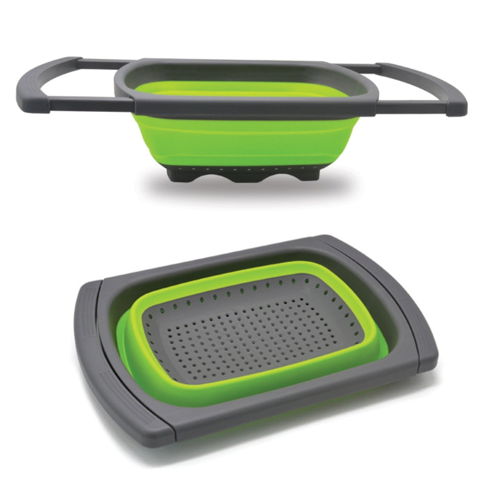 FNNMNNR Kitchen Colander collapsible, Colander Strainer Over The Sink ...