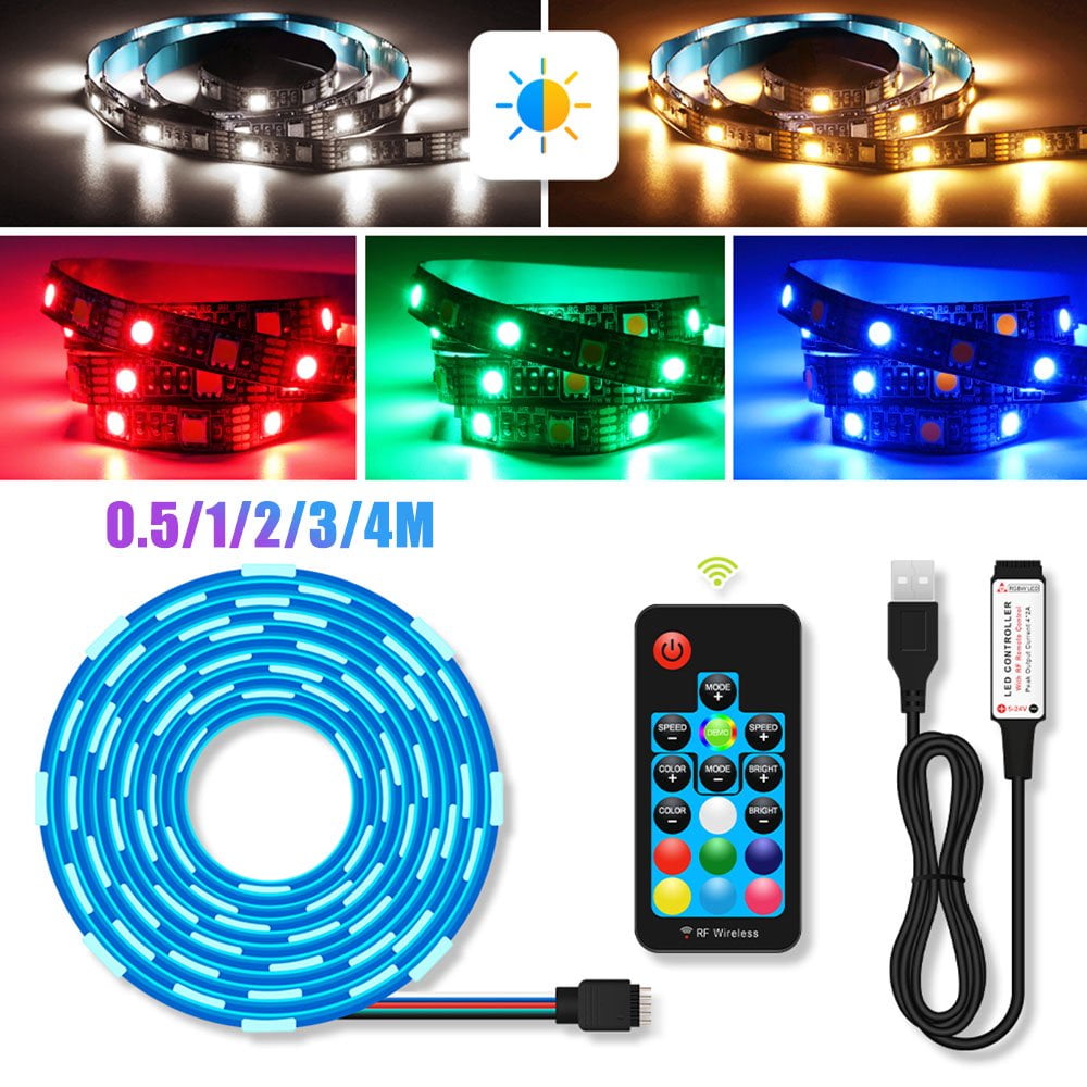 FNNMNNR LED Strip Lights TV LED BackLight RGB LED Strip USB Powered for 24 Inch-60 Inch TV ...