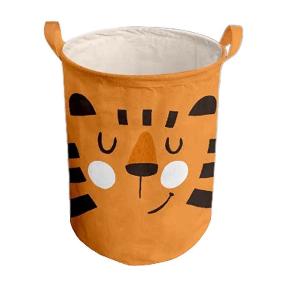 FNNMNNR Lion and Tiger Pattern Cartoon Clothes Laundry Baskets for Home ...