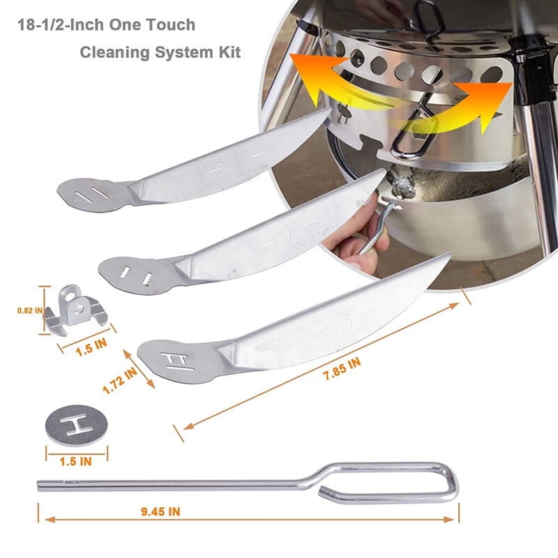 FNNMNNR One-Touch Cleaning System Kit Design for Weber Kettle Grill for ...