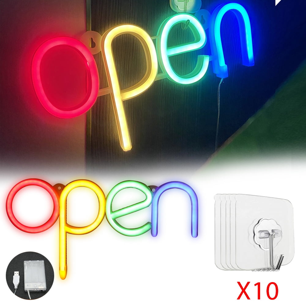FNNMNNR Open Neon Sign for Window Displaying Light 7.08 * 13.77 inch ...
