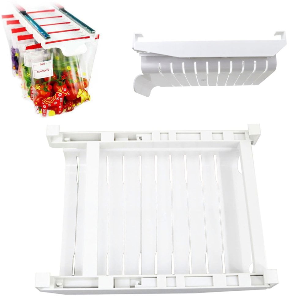 FNNMNNR Refrigerator Track Organiser Telescopic with 10 Cooler Bags for ...