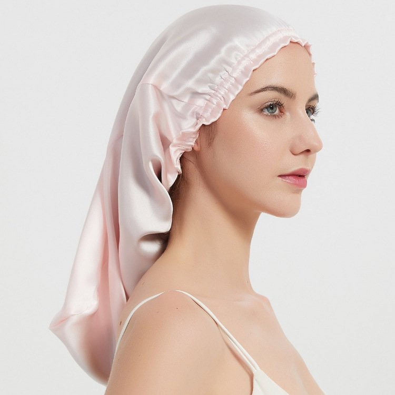 FNNMNNR Silk Hair Wrap Cap for Sleeping - 20” Extra Long 100% Pure 6A ...