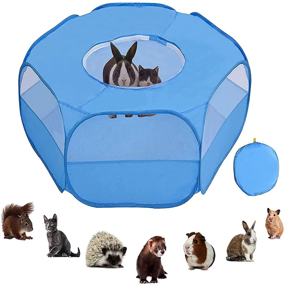 FNNMNNR Small Animal Playpen Waterproof Portable Outdoor Small Pet Play ...