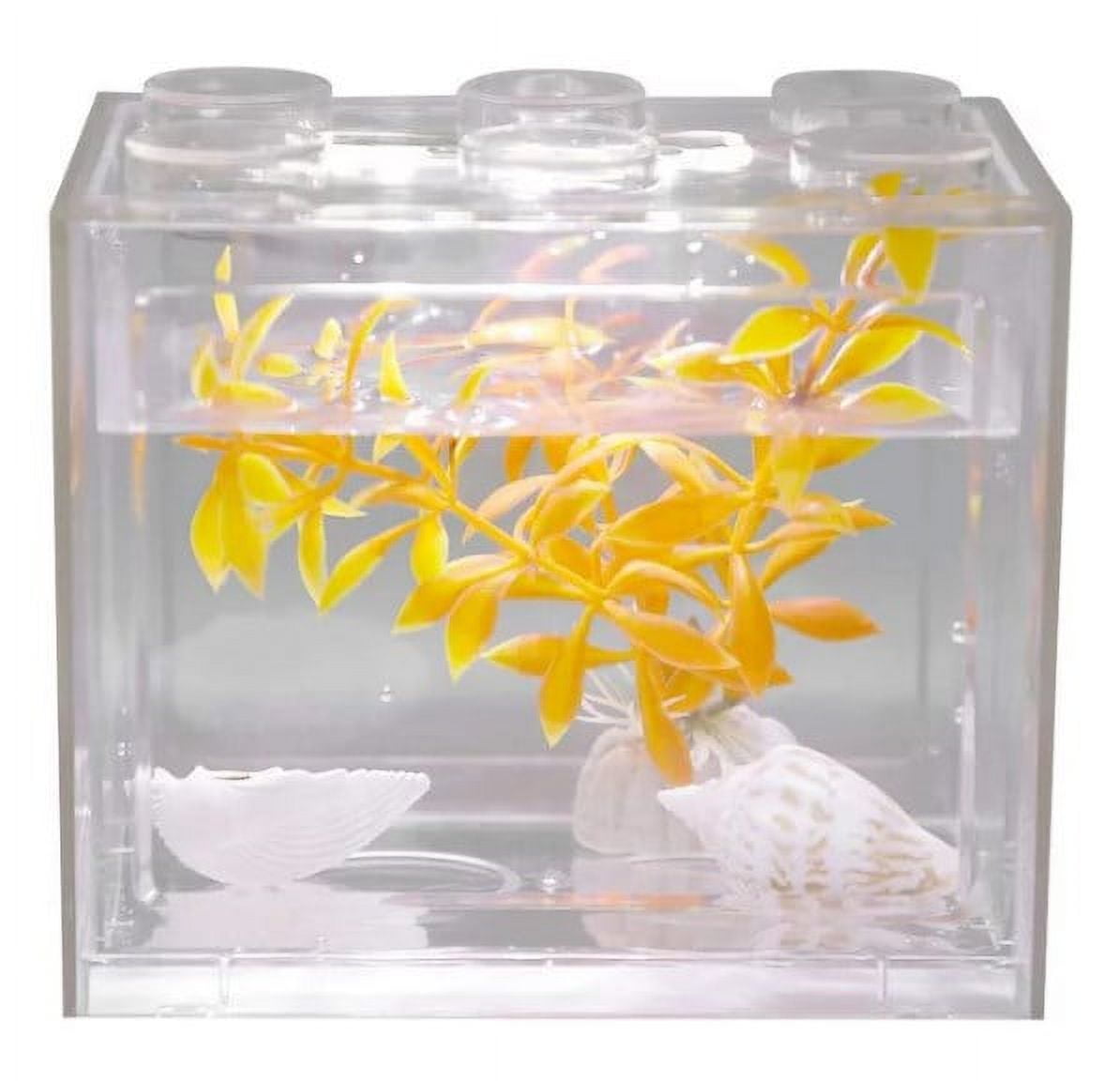 FNNMNNR Small Betta Fish Tank Multifunctional USB Rechargeable Fish ...