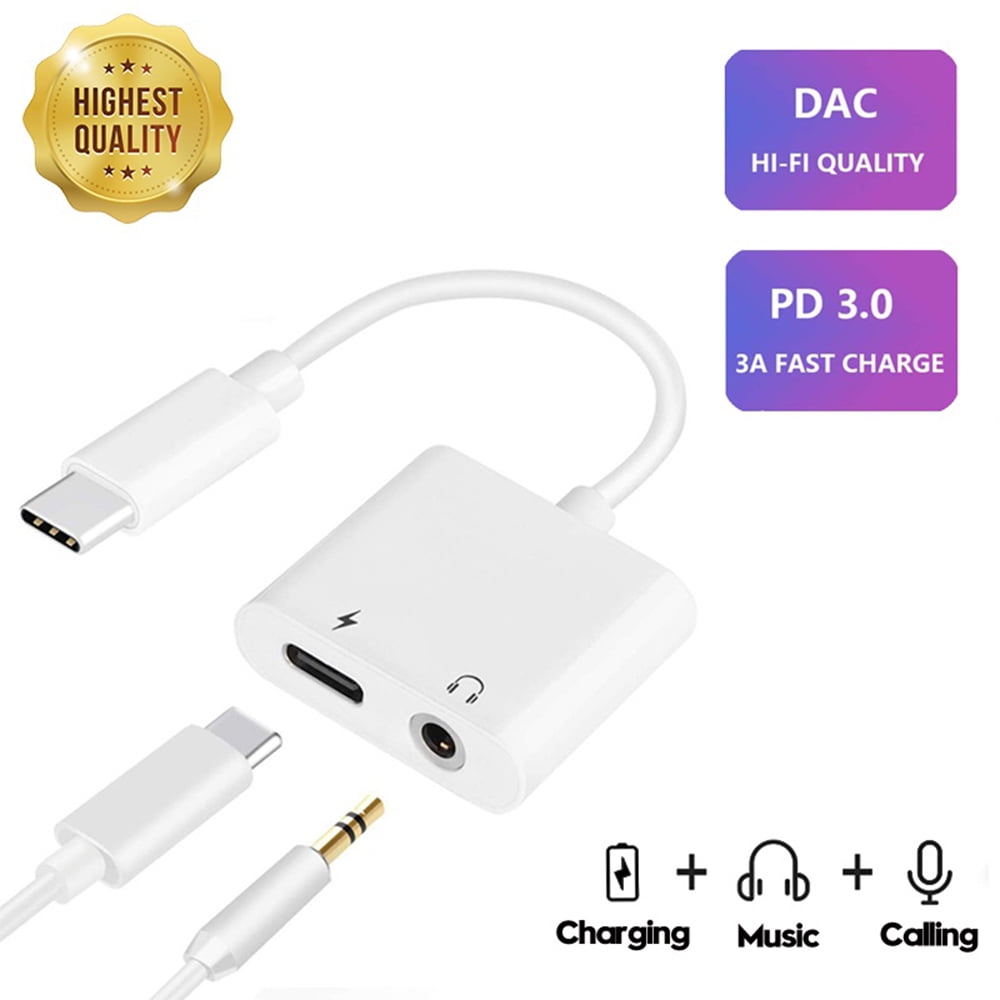 FNNMNNR USB C to Headphone Jack Adapter with 3.5mm Aux Audio and Type C ...