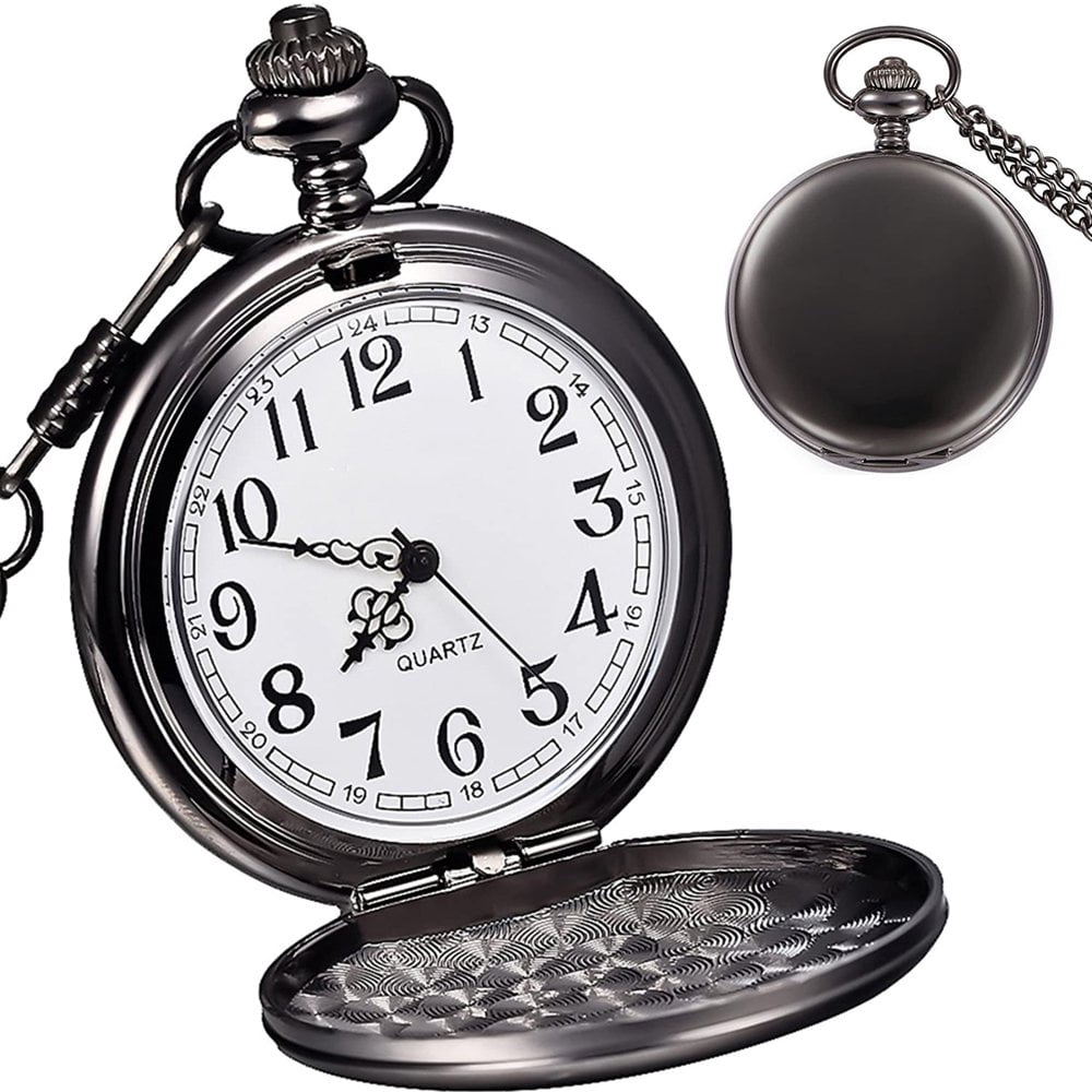 FNNMNNR Vintage Pocket Watch Quartz Pocket Watch with Chain Classic ...