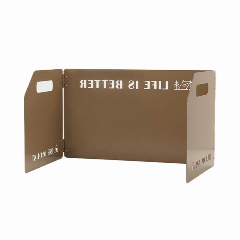 FNNMNNR Windproof Screen Outdoor Stove Triple-fold Wind Deflector with ...