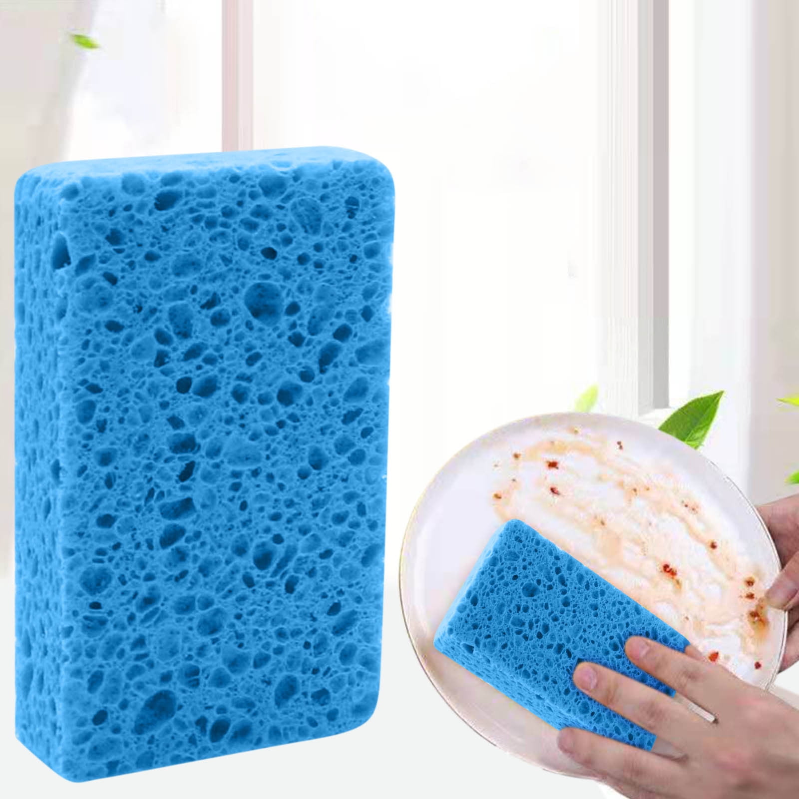 FNOCHY 3-Count Kitchen Sponges- Compressed Cellulose Sponges Non ...