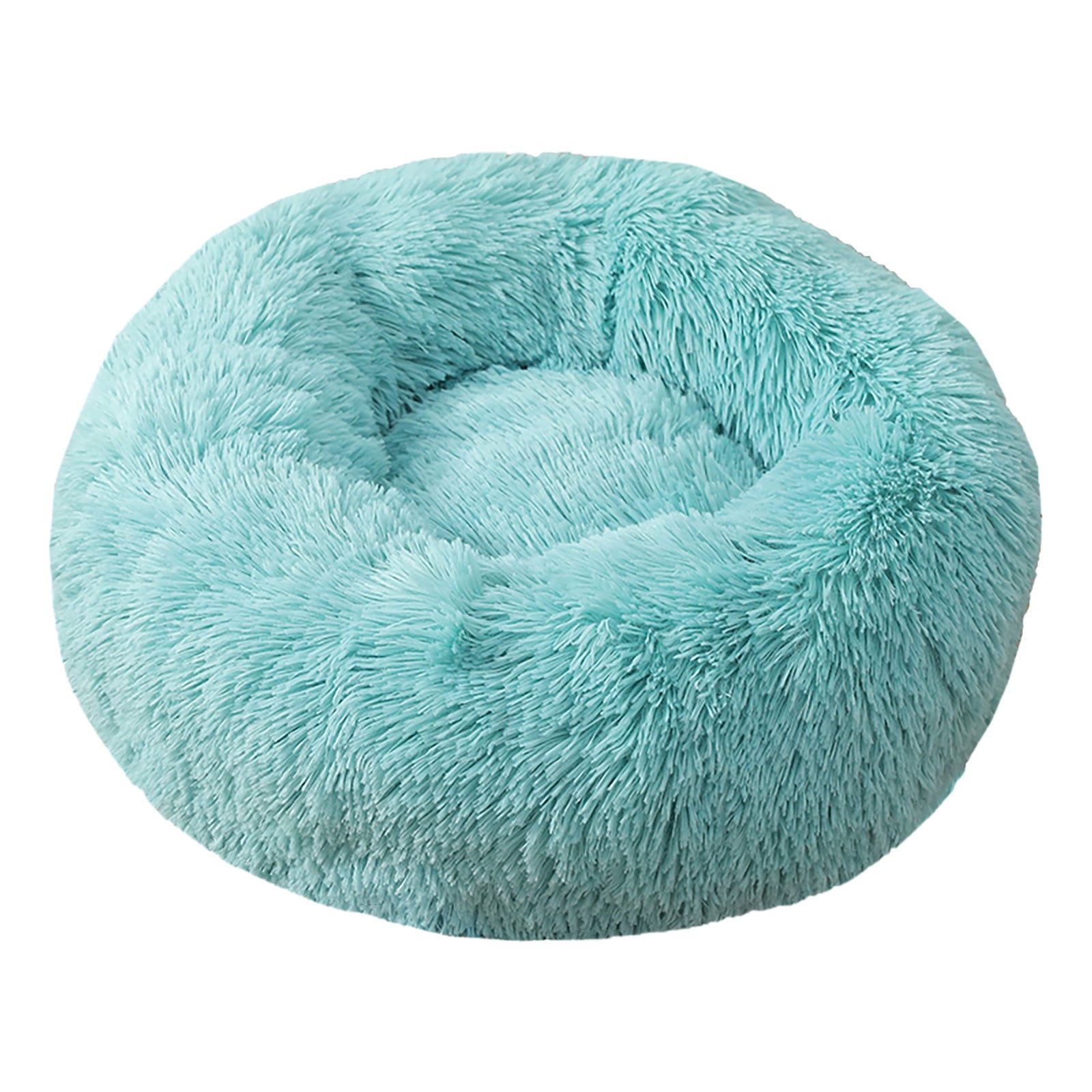 FNOCHY Round Calming Donut Dog Bed for Medium/Small Dogs, Refillable w ...