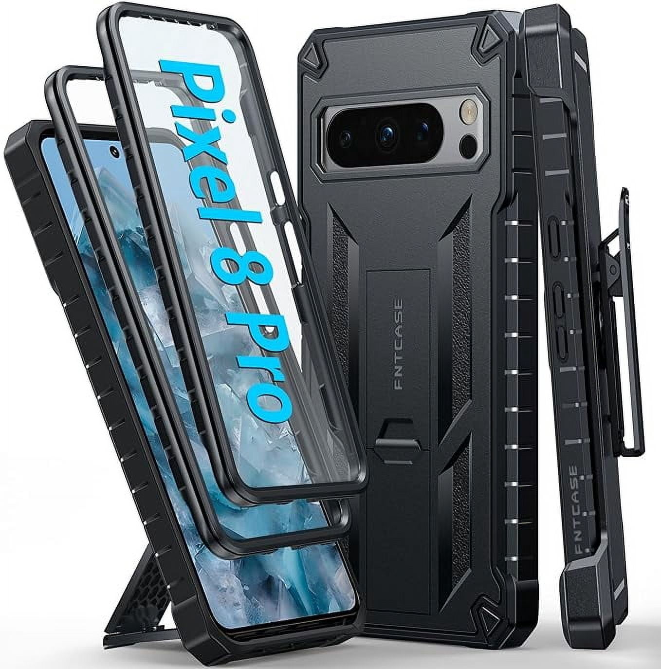 FNTCASE for Google Pixel 8 Pro Case: Built-in Screen Protector ...