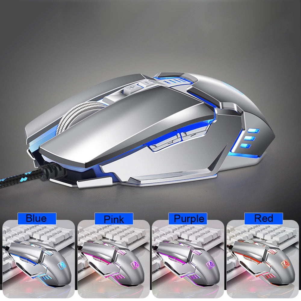 FNYOXU 2400DPI LED Wired Mechanic Backlight Gaming Mouse 6 Button Macro Programming - Walmart.com
