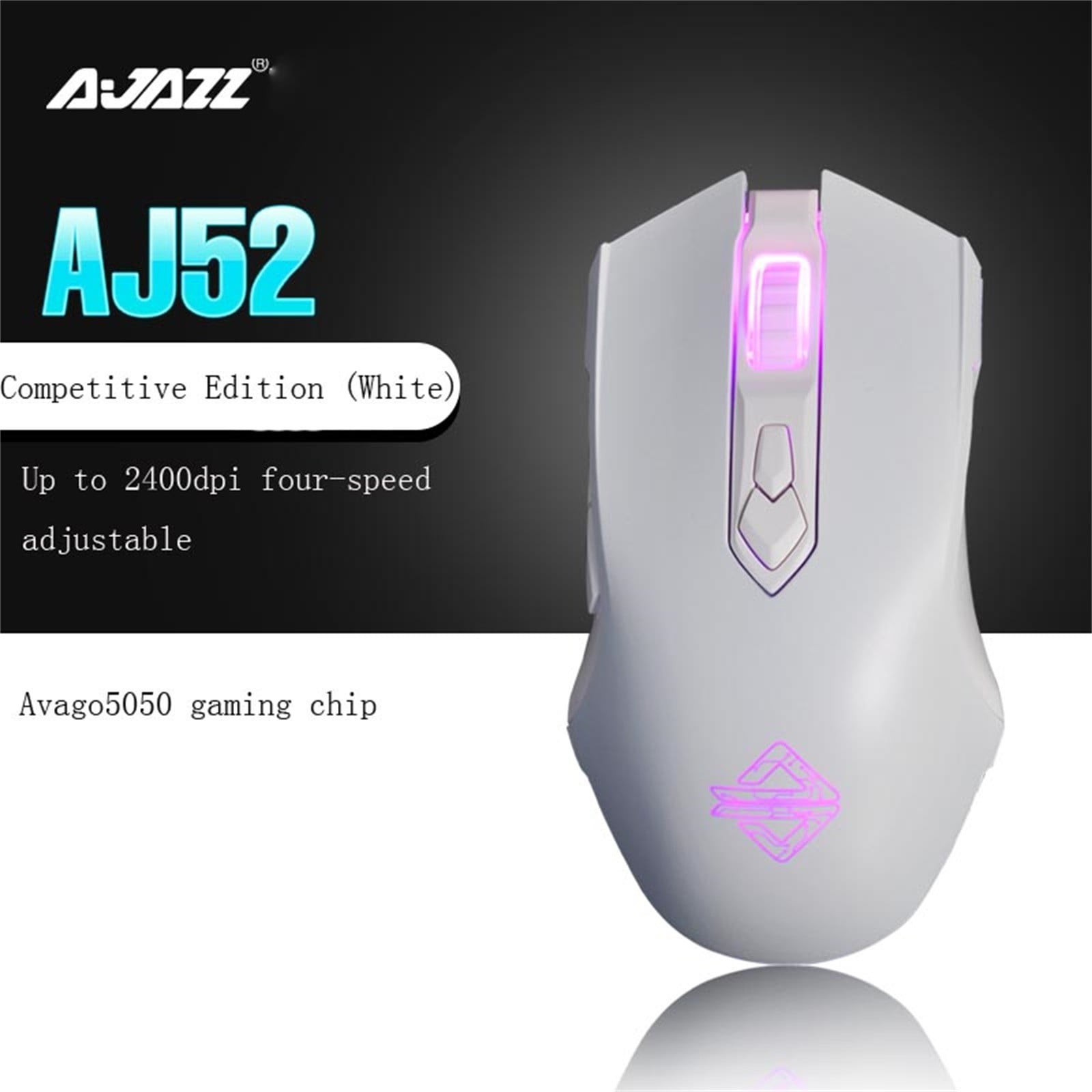 FNYOXU AJ52 wired gaming mouse has 7 RGB backlight modes for computer ...