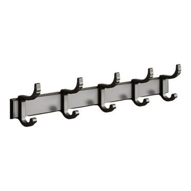Wall Mounted Coat Rack with 5 Tri Hooks,Heavy Duty,Stainless Aluminum ...