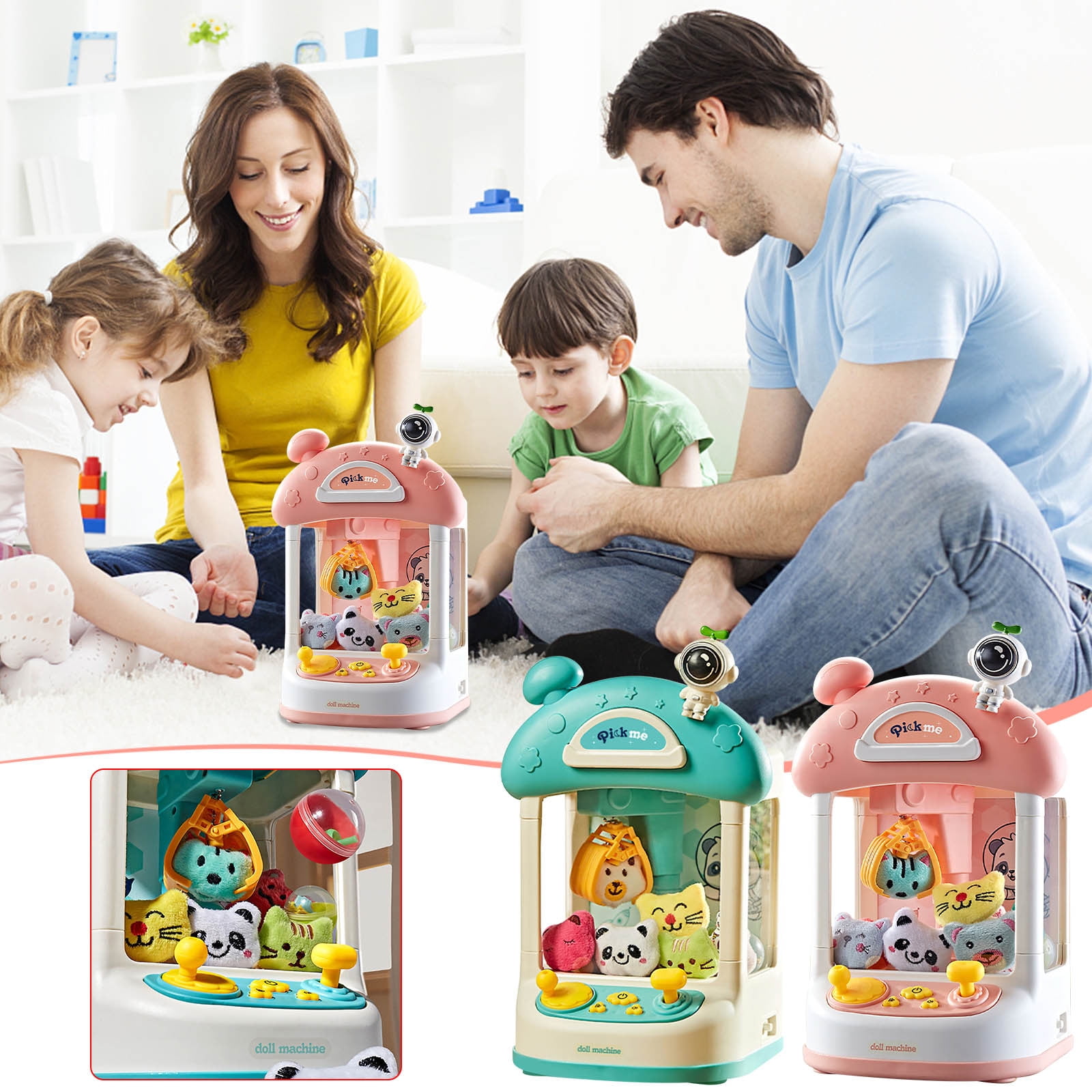 FNYOXU Claw Machine for Kids, Mini Candy Grabber Vending Machine with ...