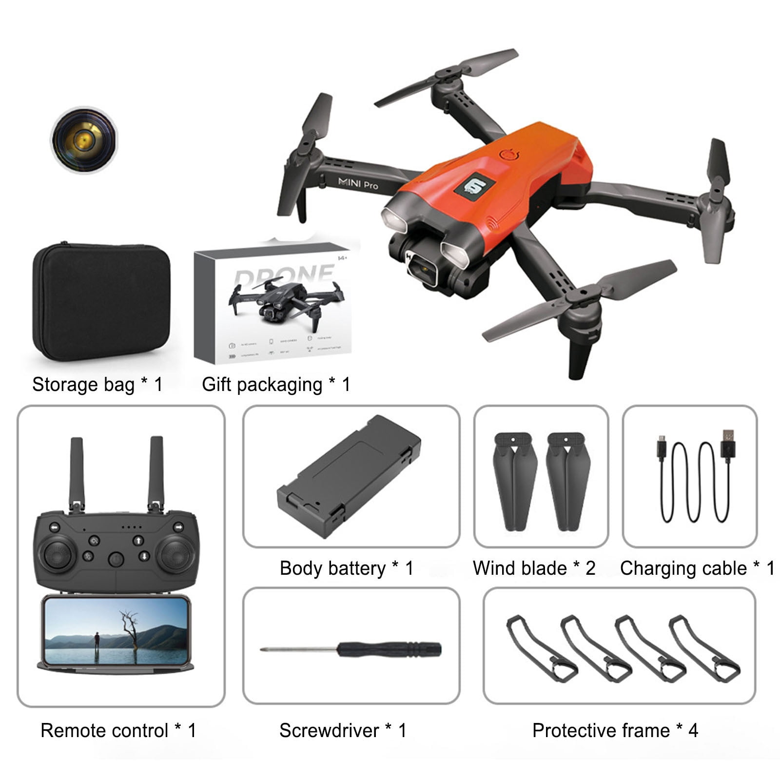 FNYOXU Drone with Camera RC Quadcopters & Multirotors The New H66 Drone 4k Profesional HD Camera ...