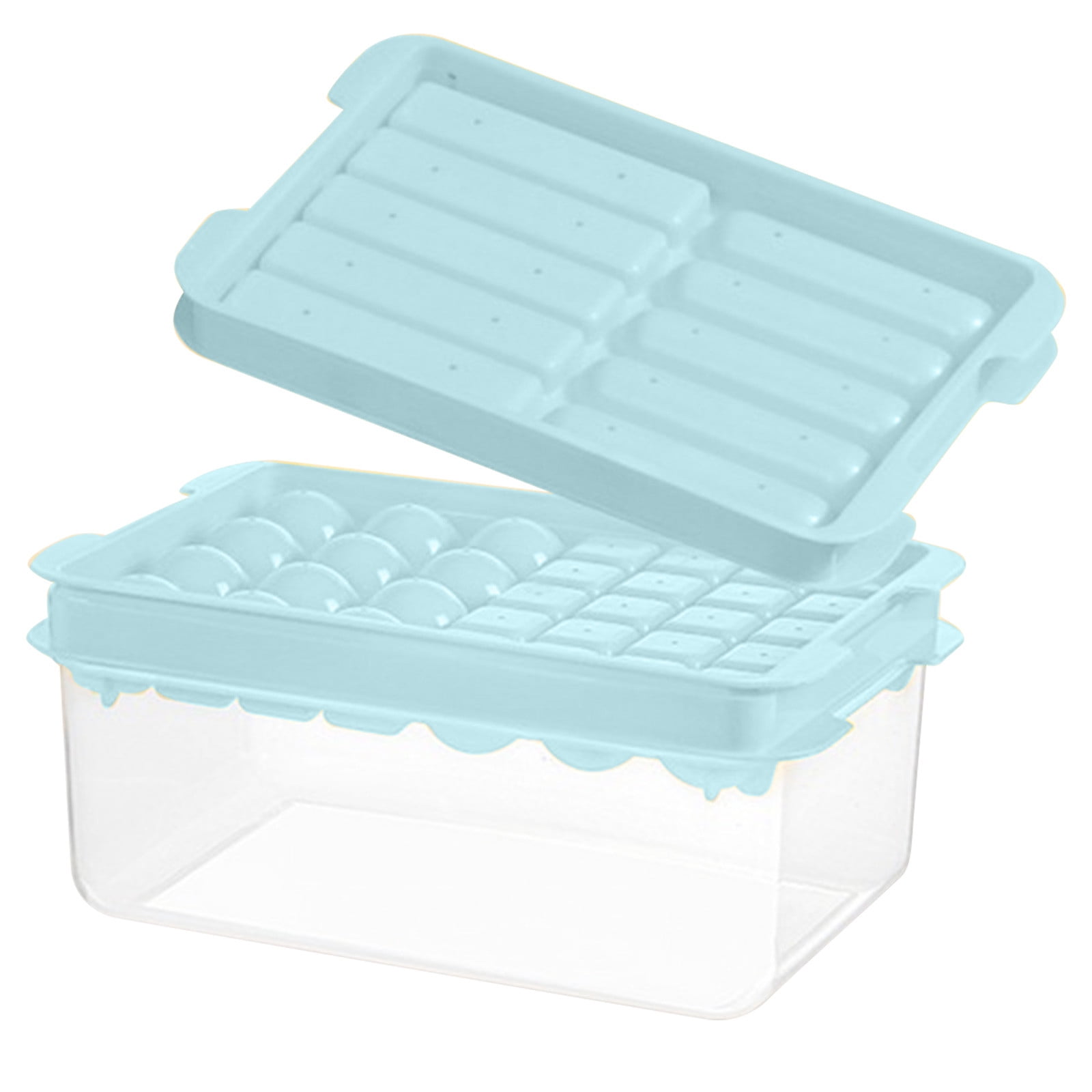 FNYOXU ICE TRAY, Double Layer Ice Household Food Grade PP Ice Box ...