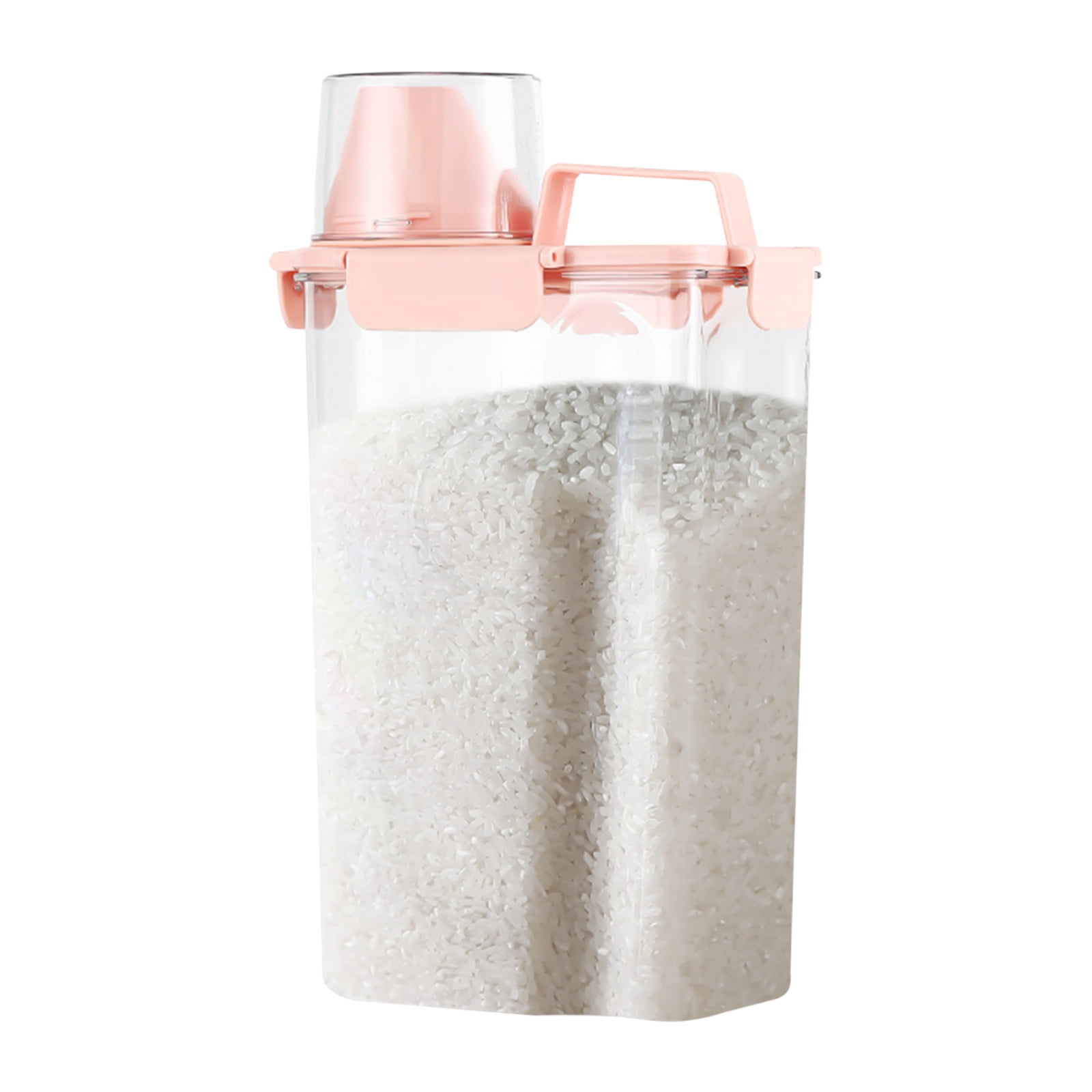 FNYOXU Kitchen Storage,Plastic Transparent Tank, Rice Storage Barrel ...