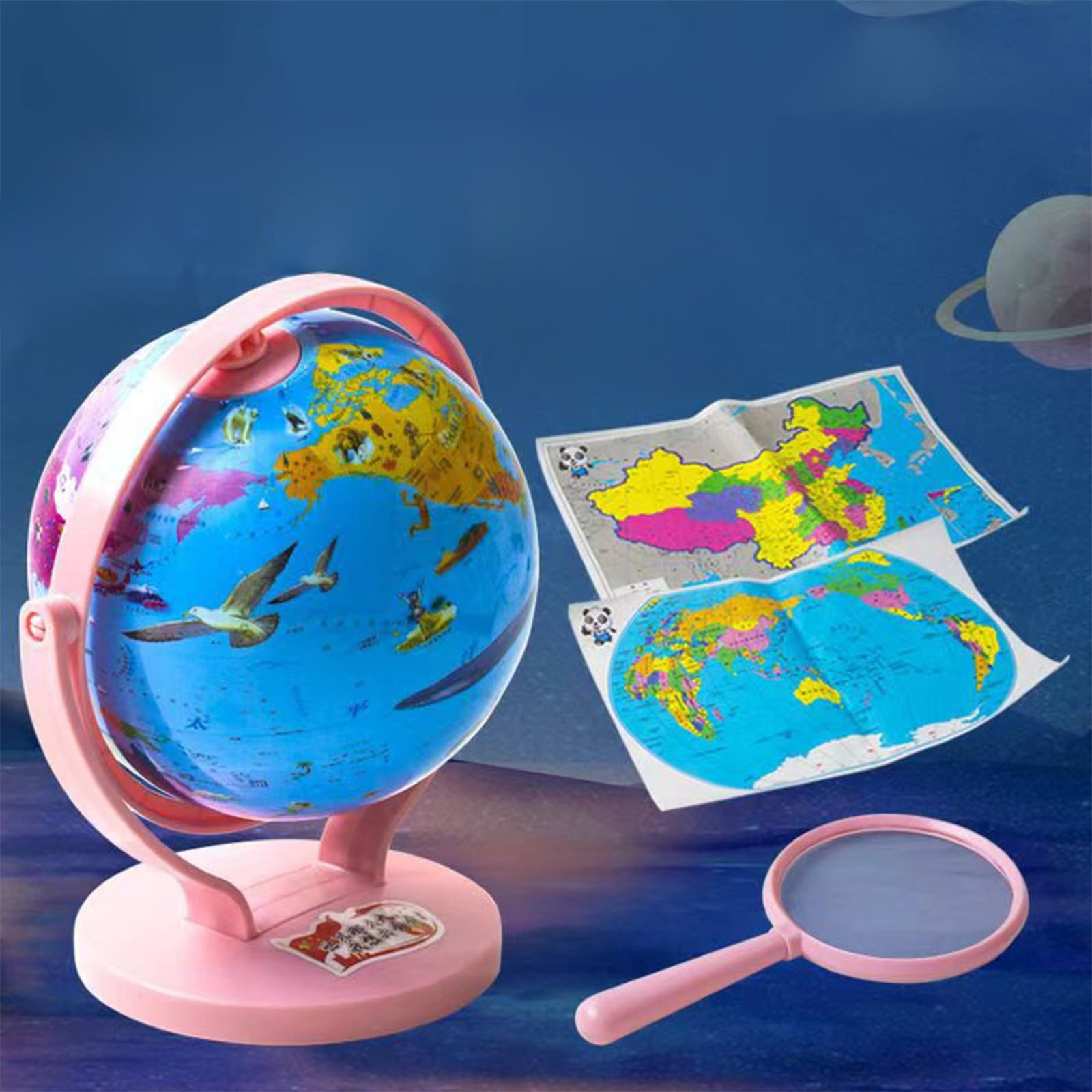 FNYOXU Light Up Globe for Kids, Illuminated Star Map World Globe with ...