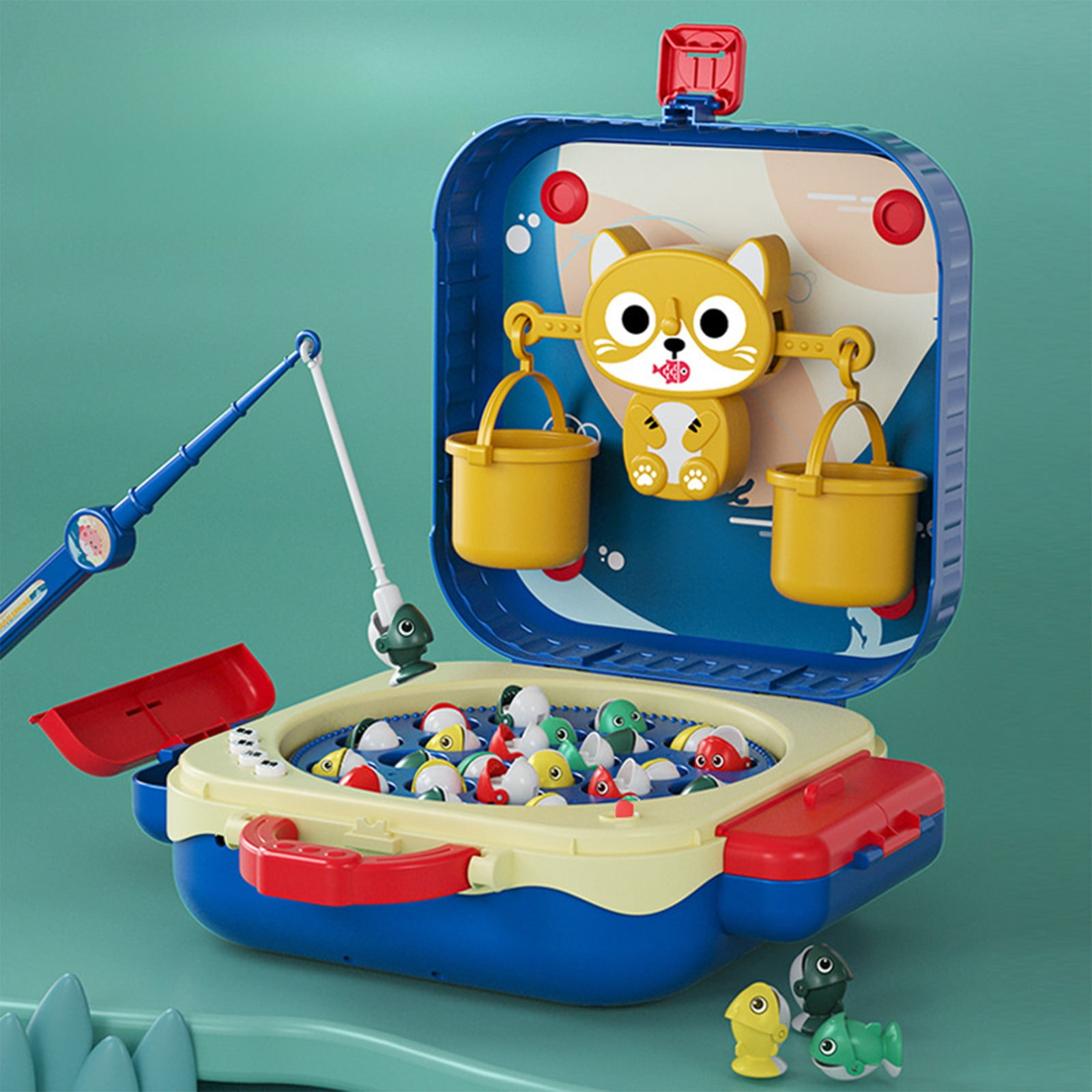 FNYOXU Magnetic Fishing Game Set for Kids - Go Fish Toys with 21 Fish ...