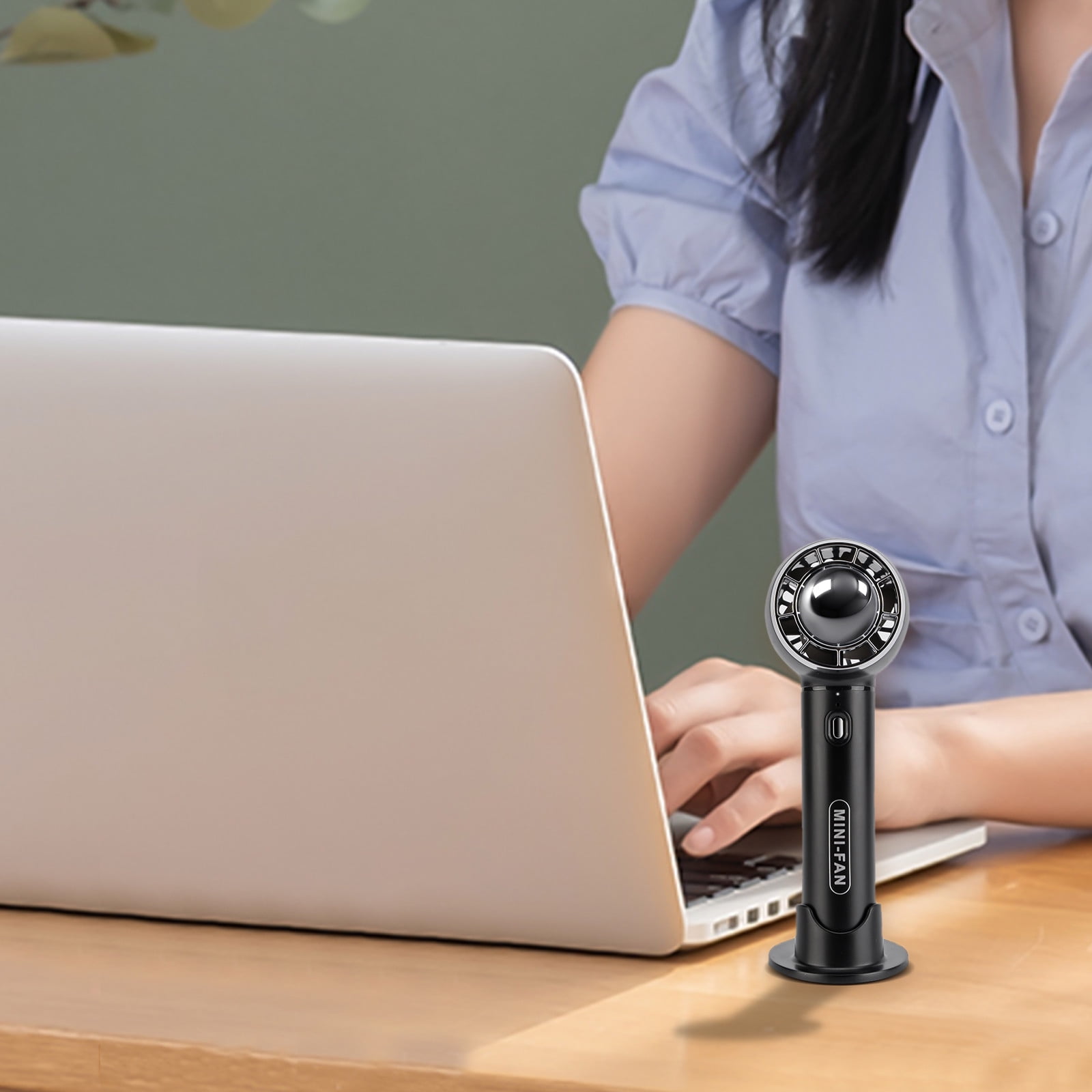FNYOXU Portable Fan,Handheld Fan Portable Fan with Base Three Speeds ...
