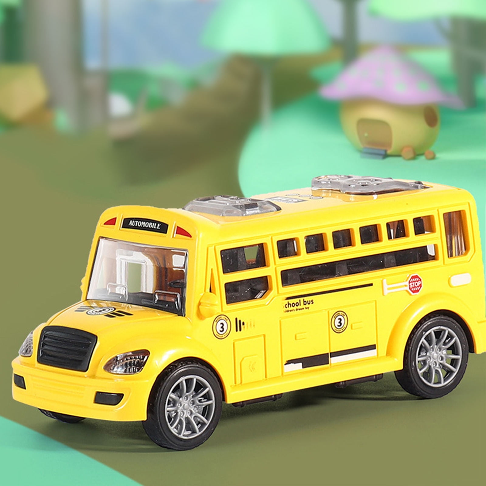 FNYOXU Pull Back School Bus - Huge Yellow School Bus, Openable Doors ...