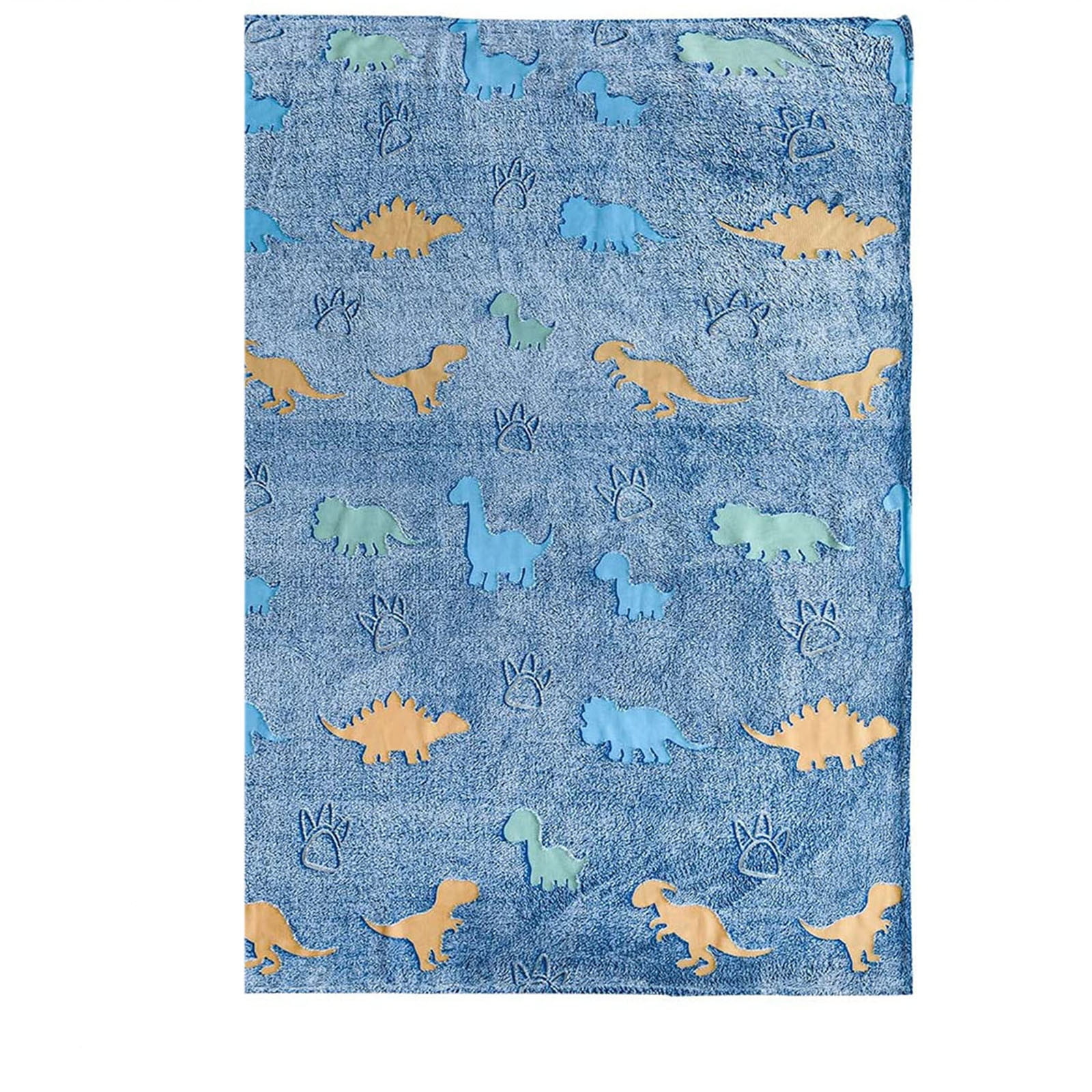 FNYOXU Throw Blanket, Dinosaur Glowing Blanket Fluorescent Comfortable ...