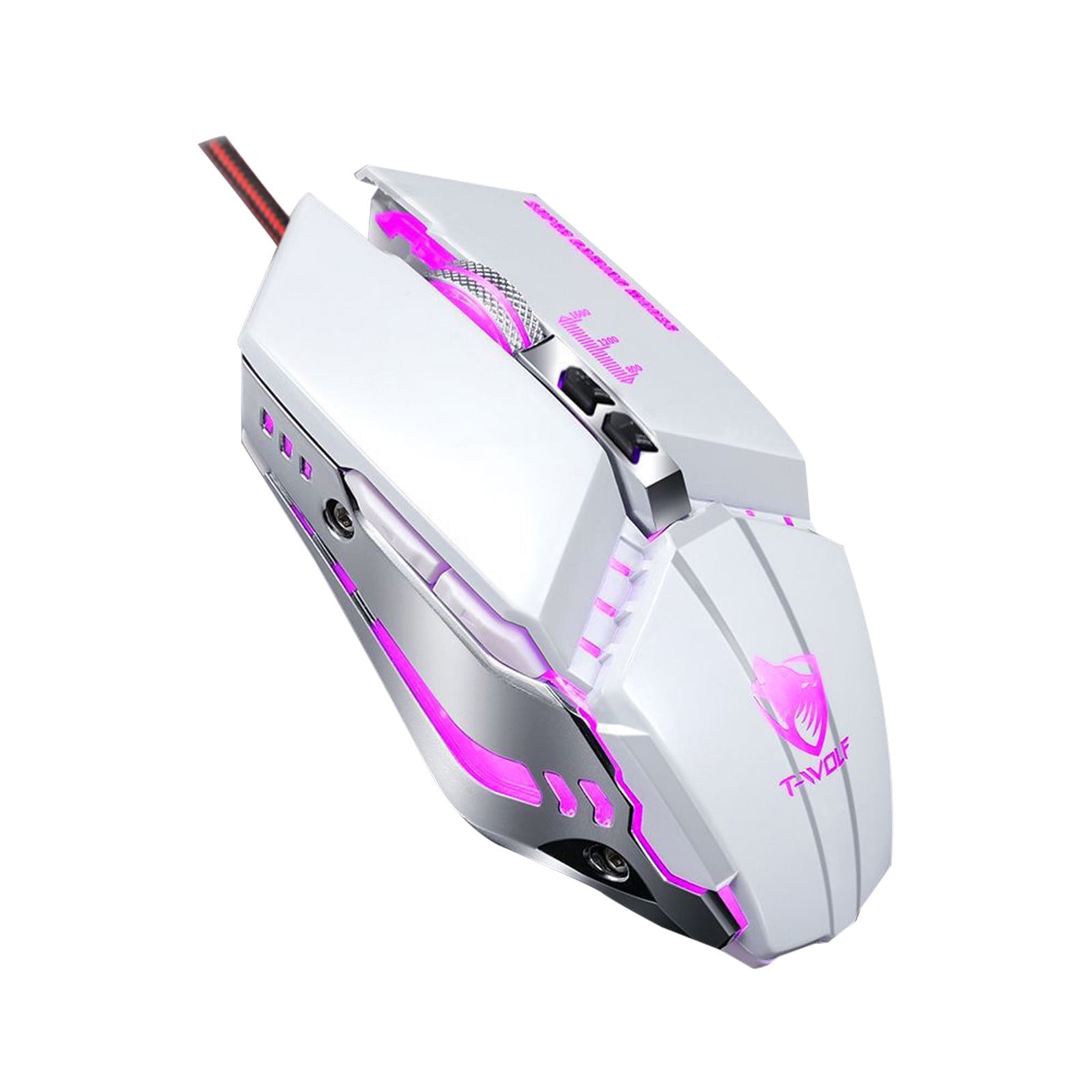 FNYOXU Wolf Wired Mouse Mechanical Game Computer Electronic Racing Horse Macro Programming ...