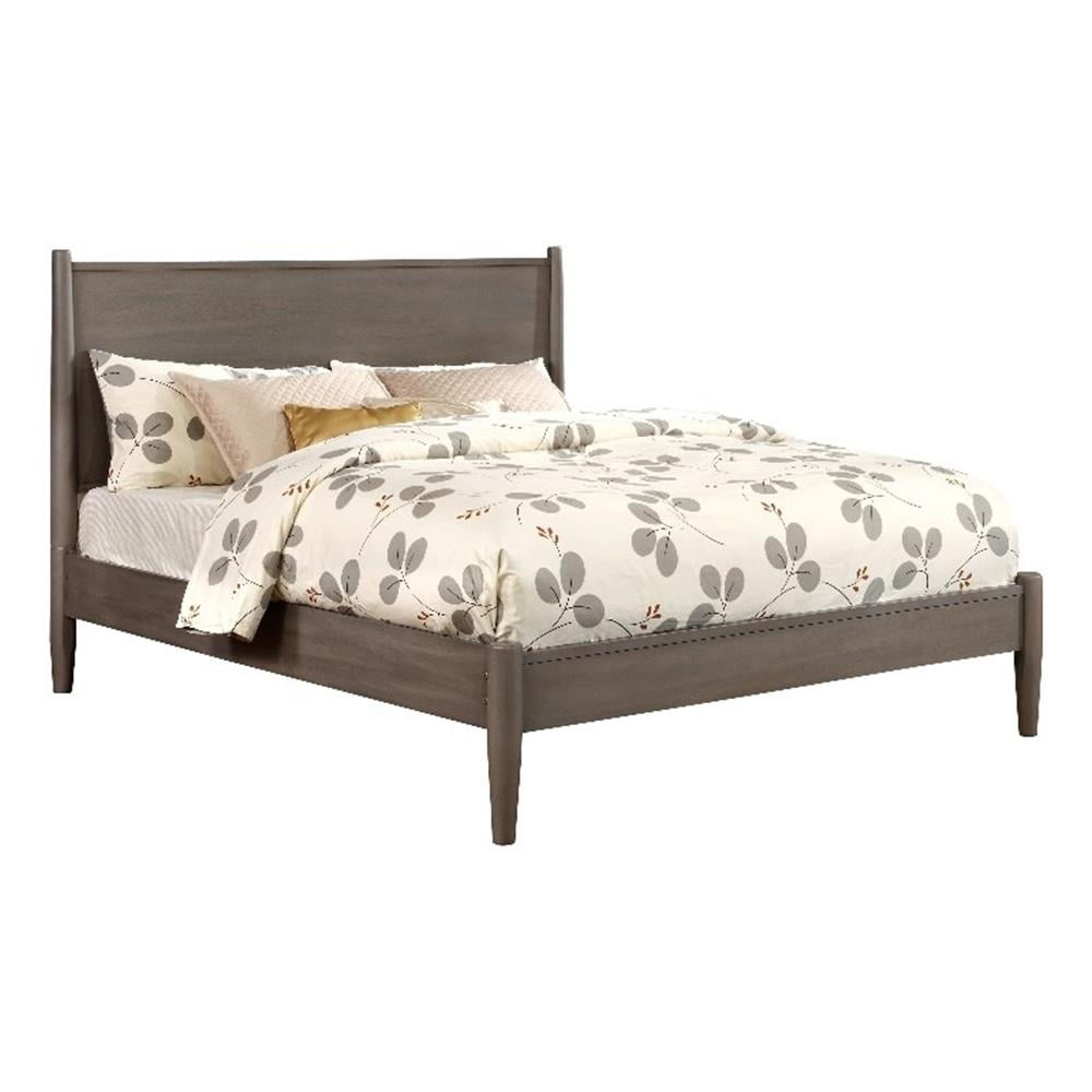 FOA Belkor Solid Wood Queen Platform Bed with 8" Memory Foam Mattress ...