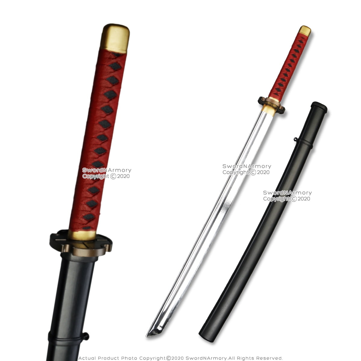 FOAM Anime Samurai Scabbard Sword Red Handle Cosplay LARP - Walmart.com