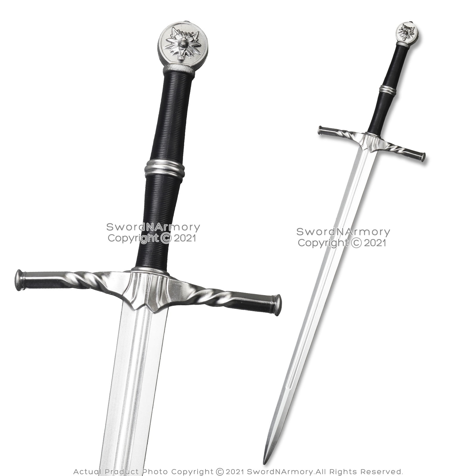 FOAM High Density Fantasy Geralt Silver Long Sword Cosplay LARP Costume ...