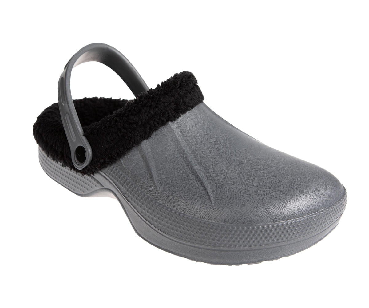 FOAMWALK Men's Comfy and Soft Solid Clogs with Sherpa Lining - Fluffy ...