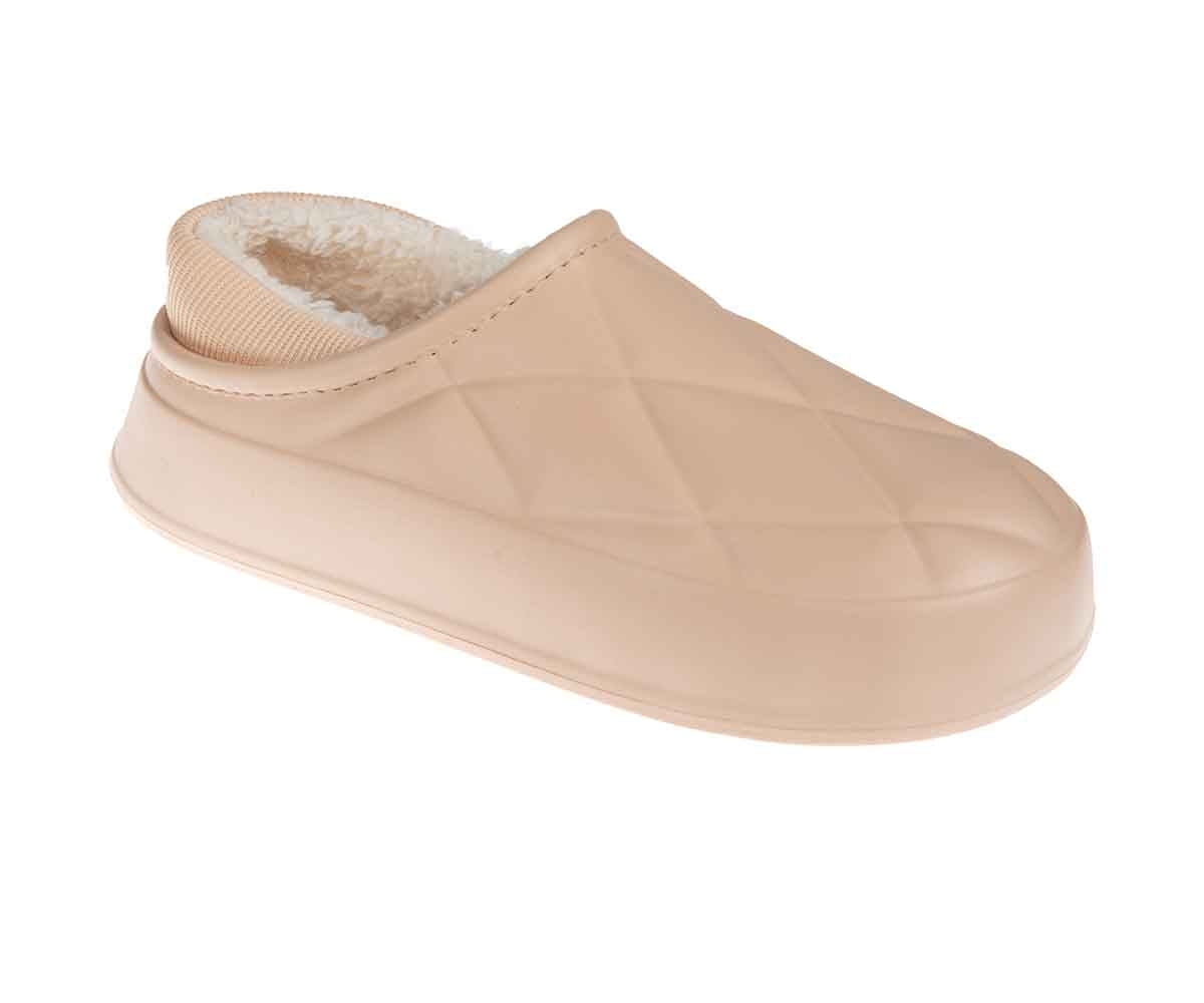 FOAMWALK Women's Quilted Platform Clog with Faux Fur Lining - Fall ...