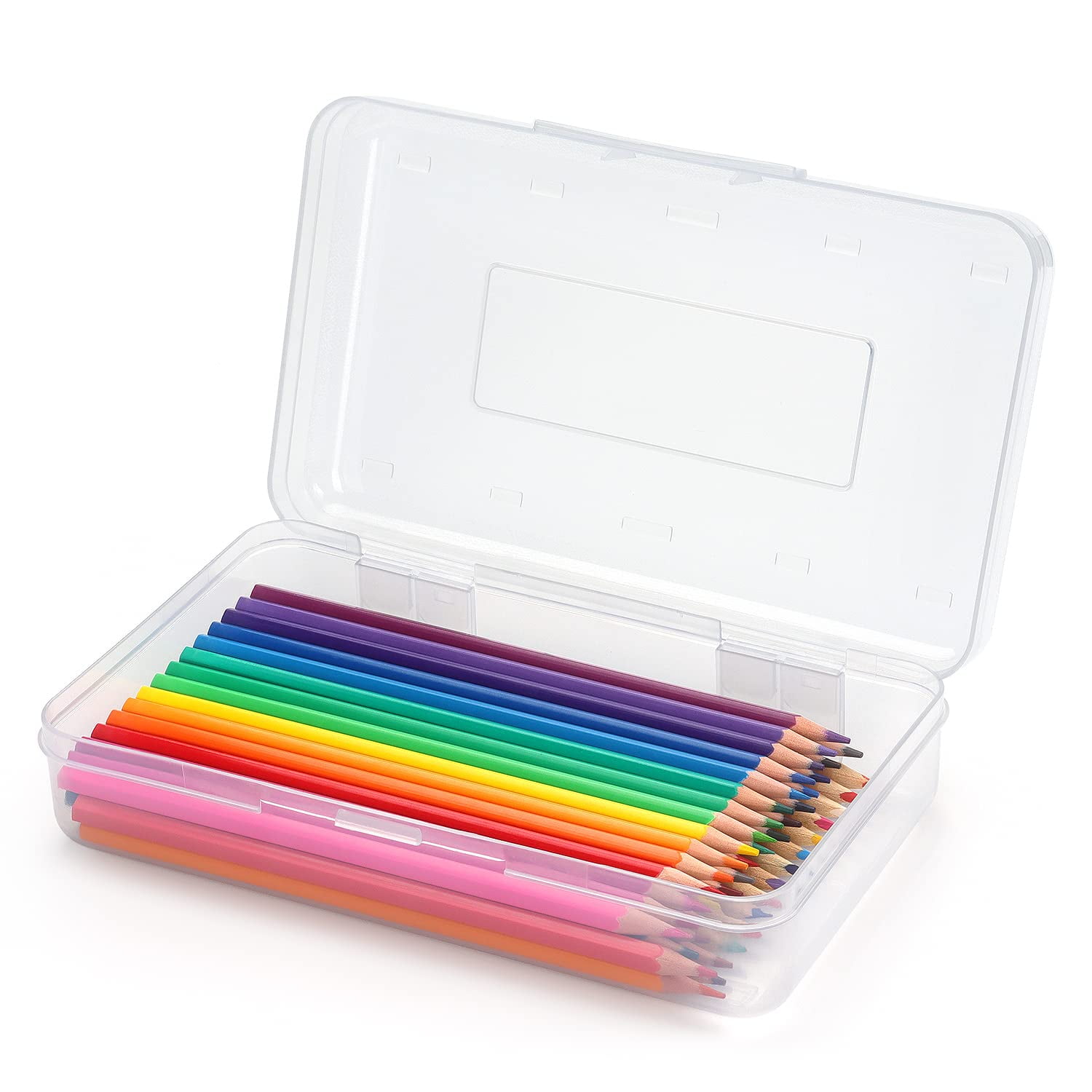 FOAUUH 1 Pack Plastic Pencil Box Large Capacity Pencil Boxes Clear ...