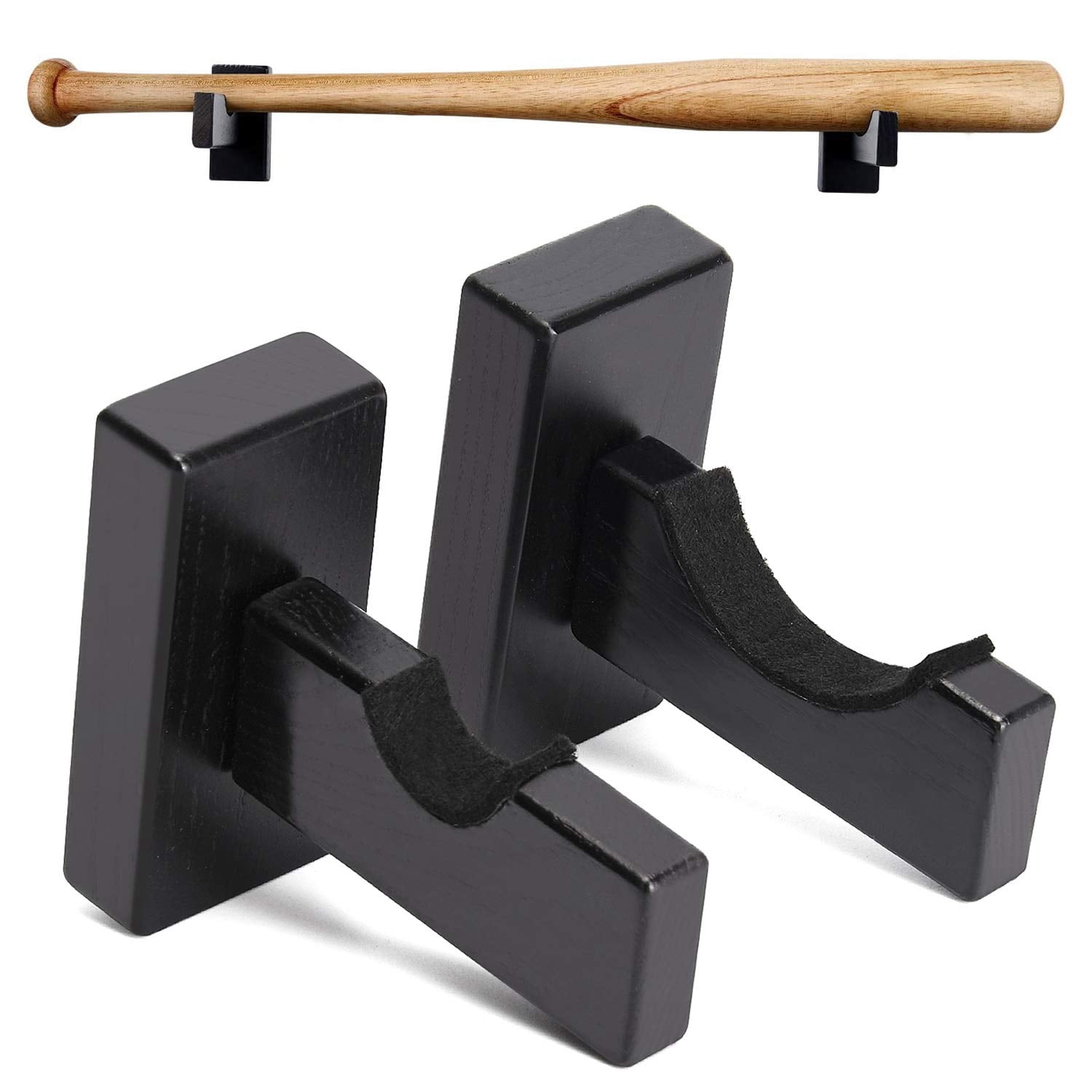 FOAUUH 2PCS Baseball Bat Display Case, Baseball Bat Hanger Holder, Wall ...