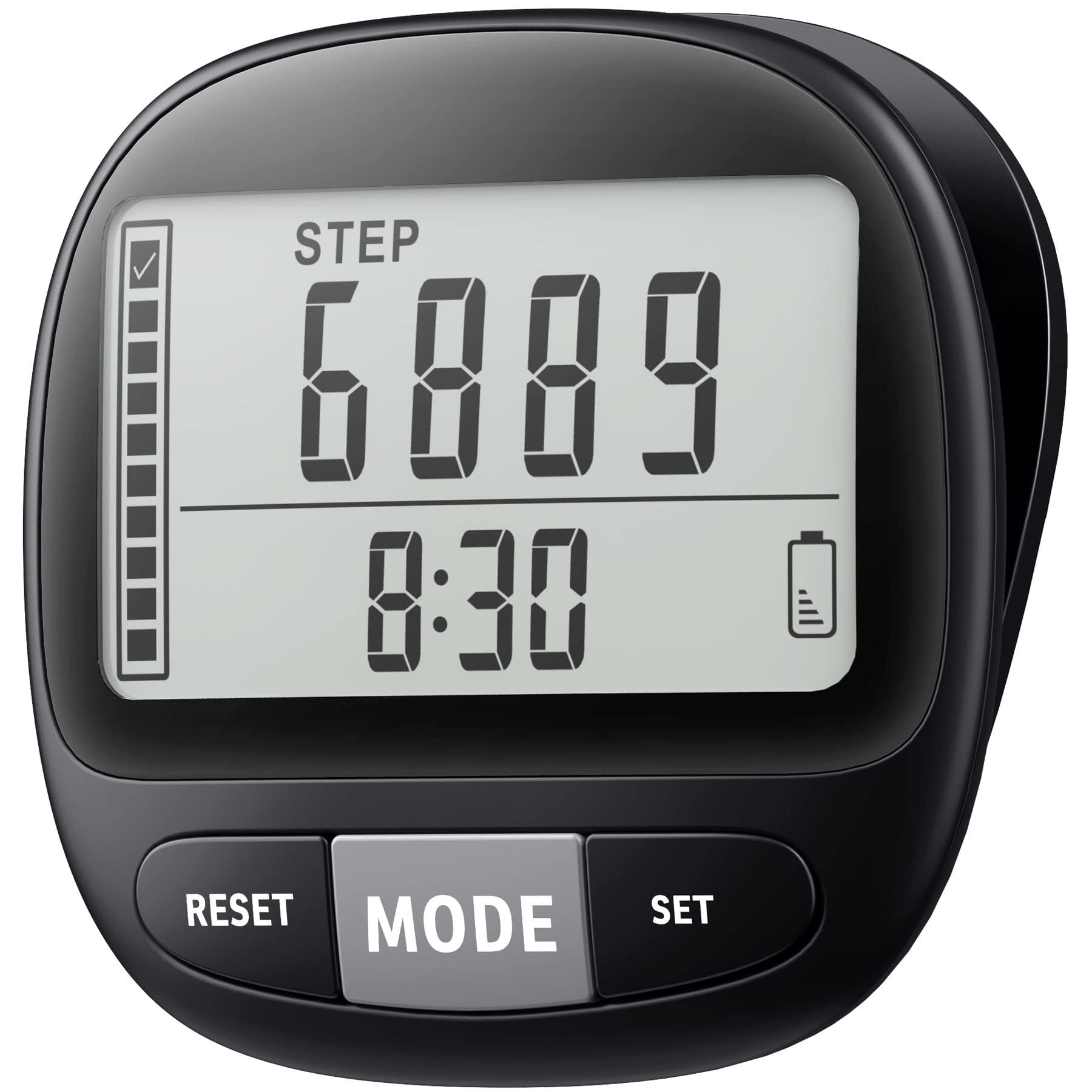 FOAUUH 3D Pedometer for Walking with Clip and Strap, Walking Distance ...