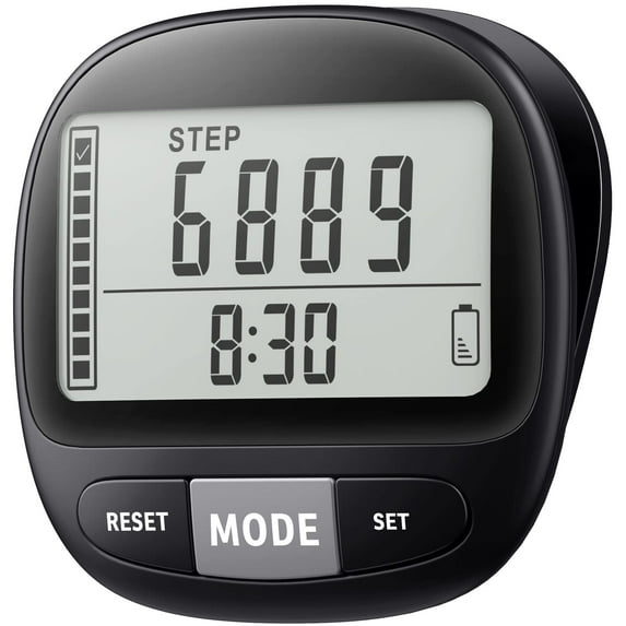 FOAUUH 3D Pedometer for Walking with Clip and Strap, Walking Distance ...