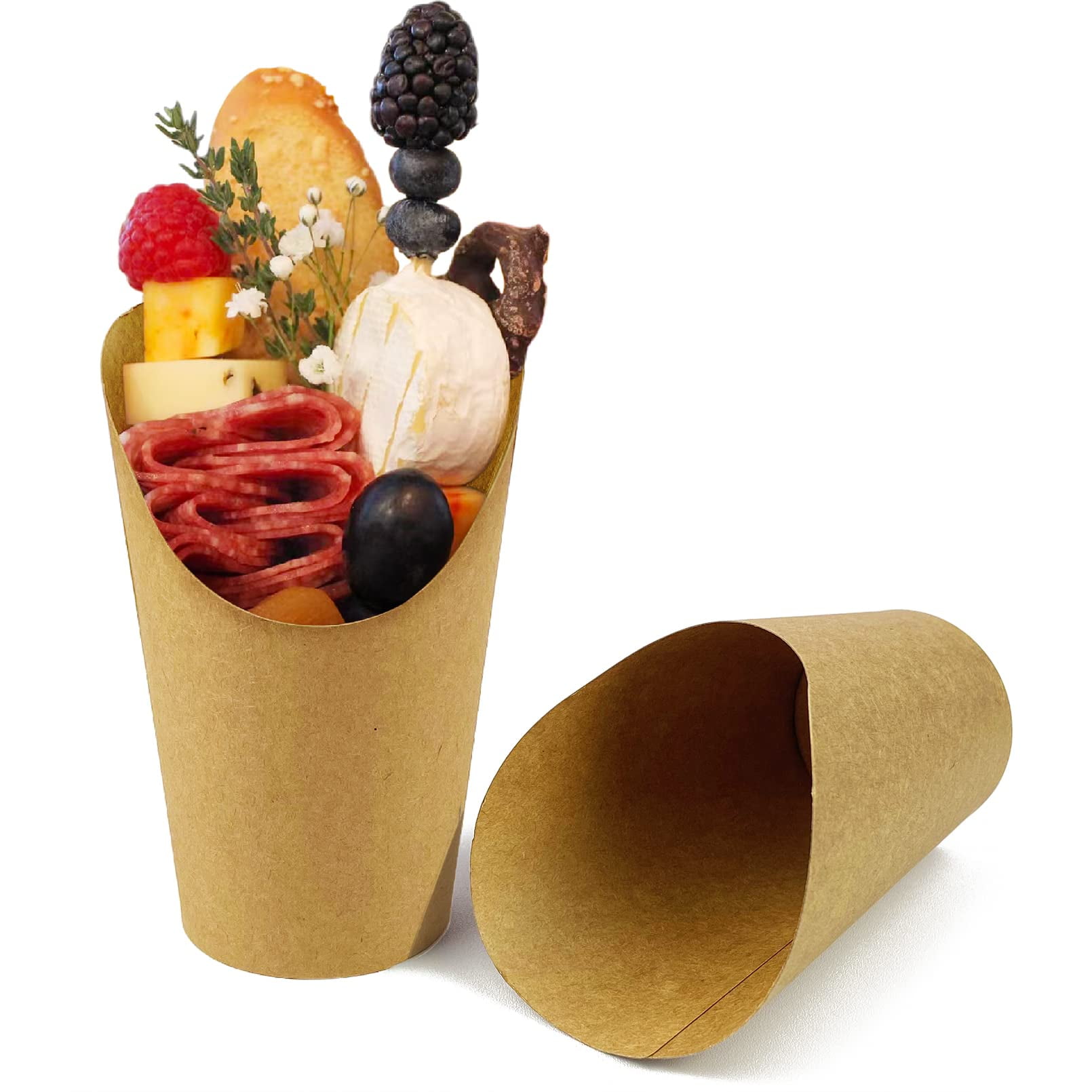 FOAUUH 50 Pcs French Fries Holder, 16oz Disposable Paper French Fry ...