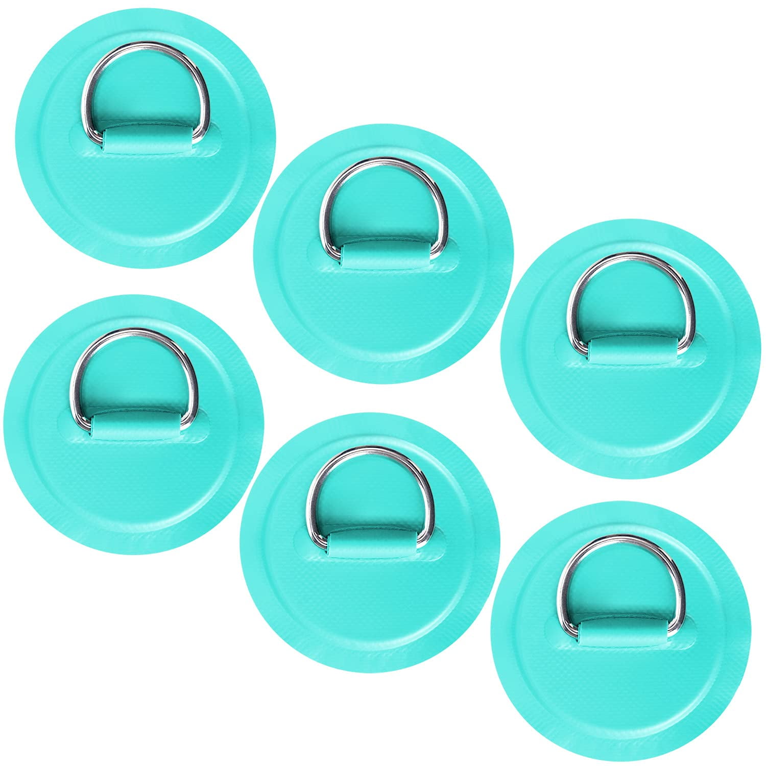 FOAUUH 6 Pack Stainless Steel D-Ring Patch for Inflatable Boat Kayak ...
