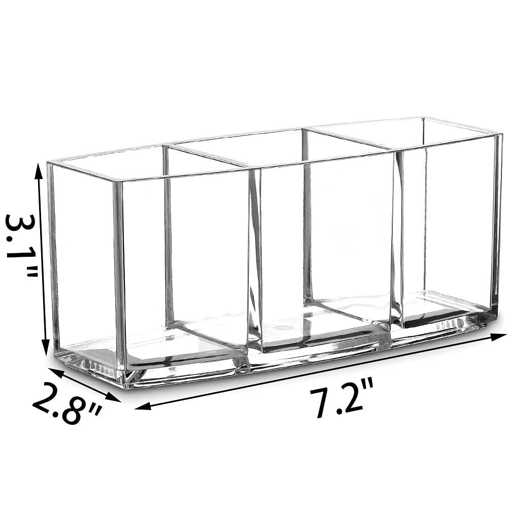 FOAUUH Acrylic Makeup Brush Organizer Holder Clear Cosmetic Brushes ...