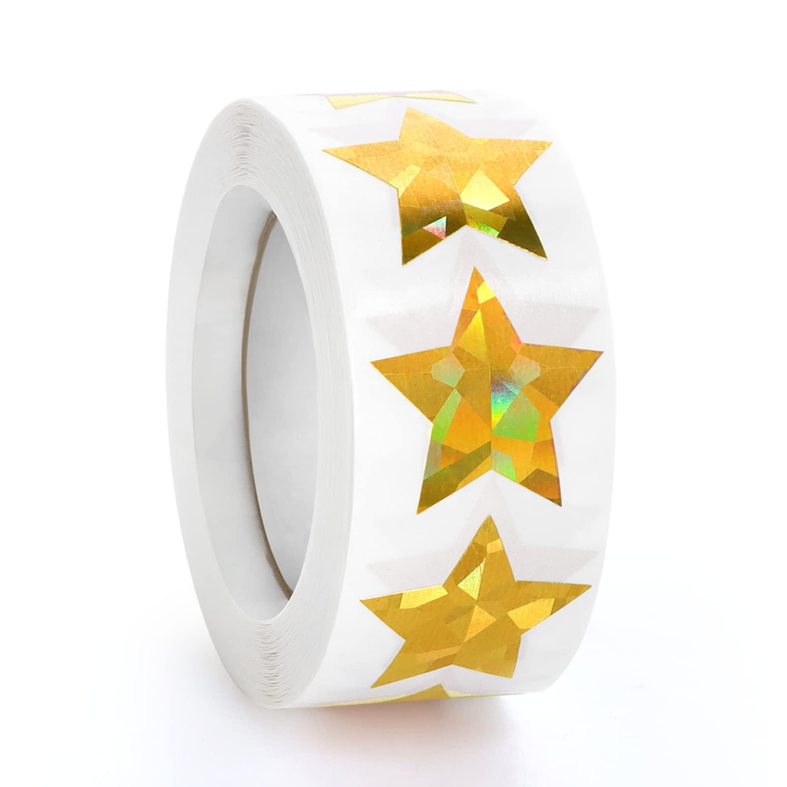 FOAUUH Holographic Gold Star Stickers, 1 inch Self Adhesive Metallic ...