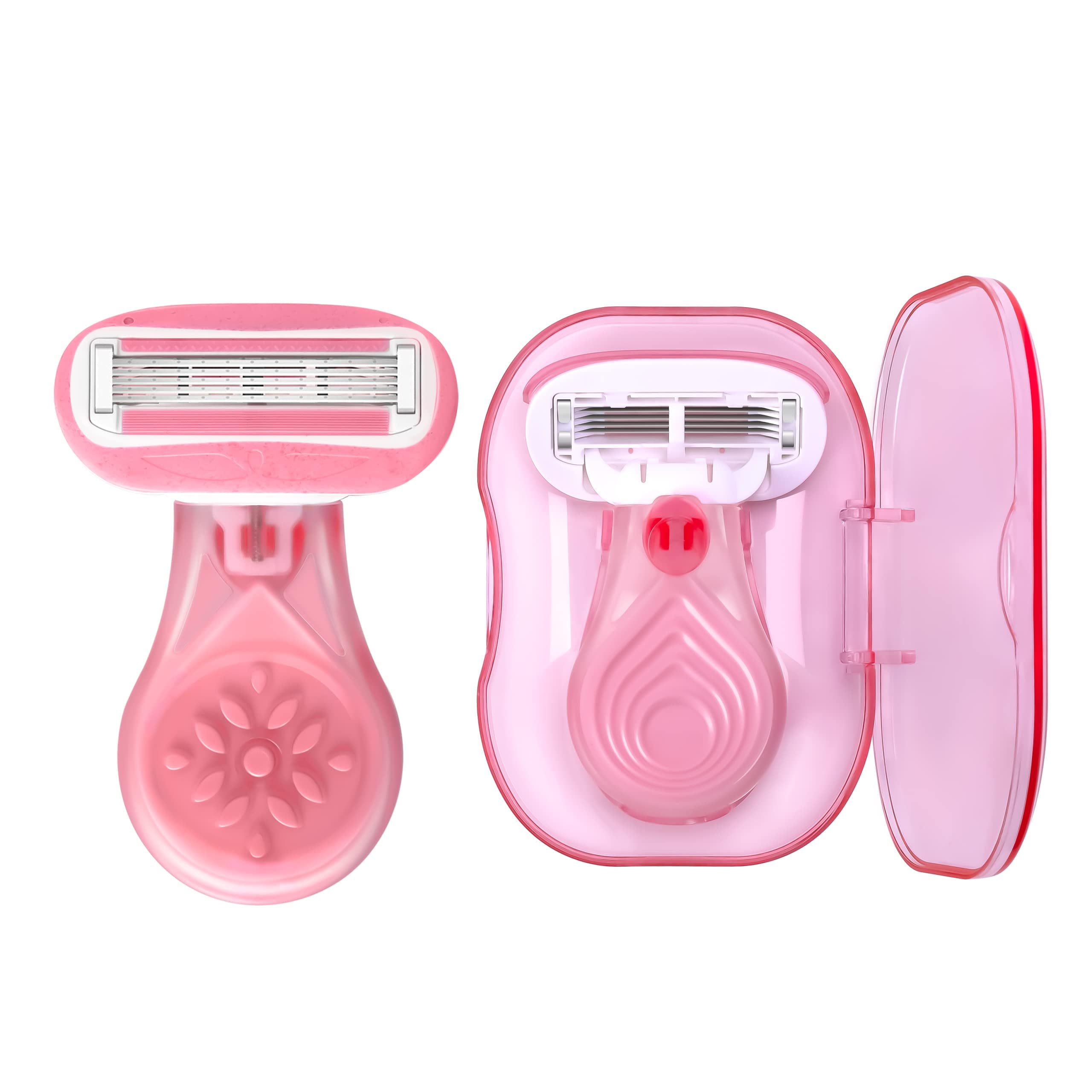 FOAUUH Mini Travel 5 Blades Razor for Women, Includes 1 Mini Razor, 1 ...