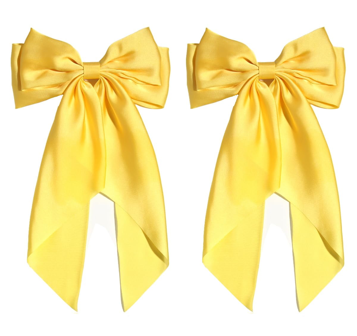 FOAUUH Satin Hair Hair Clips Clips Women's Big Bow Hair Slides Metal ...