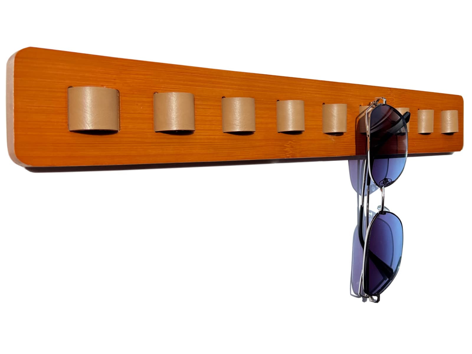 Foauuh Sunglass Organizer Glasses Holder For Wall Bamboo Wood Eyeglass Holder Sunglasses