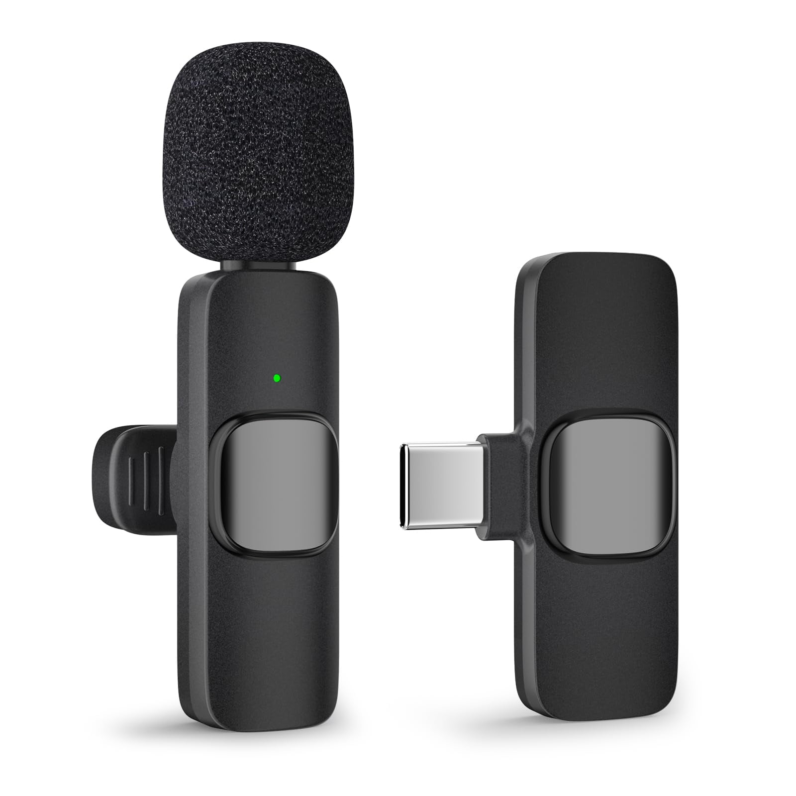 FOAUUH USB C Wireless Lavalier Microphone for Android Phone Laptop ...