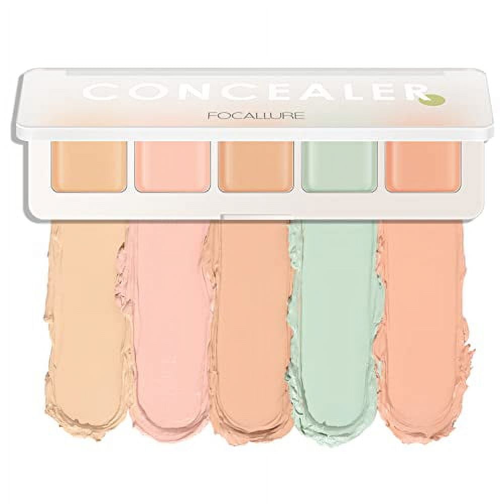 FOCALLURE Color Correcting Concealer Palette - 5 Colors Corrector ...